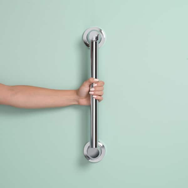 Glacier Bay 24 in. Rounded Style Grab Bar in Chrome 068 HWDGB25 - The ...