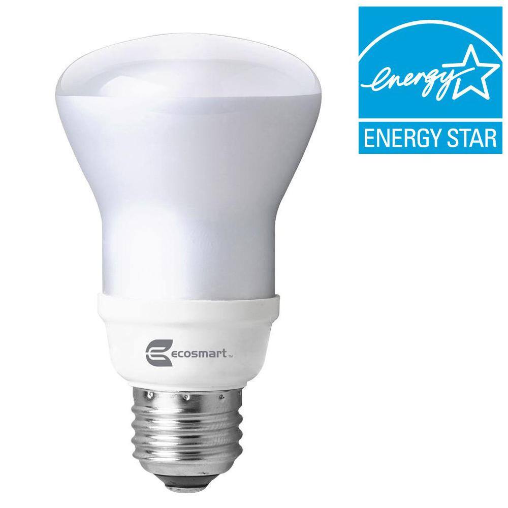 EcoSmart 50W Equivalent Soft White (2700K) R20 Dimmable TruDim CFL ...
