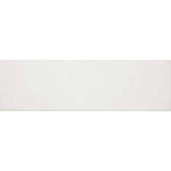 Daltile Stencil White 4 in. x 6 in. Glazed Porcelain Flat Sample Tile ...