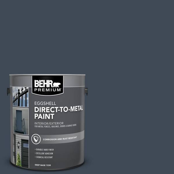 BEHR PREMIUM 1 gal. #PPU14-20 Starless Night Eggshell Direct to Metal ...
