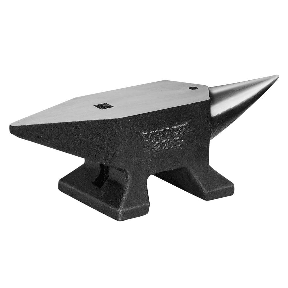 VEVOR Single Horn Anvil 22lbs. Cast Steel Anvil High Hardness Rugged ...