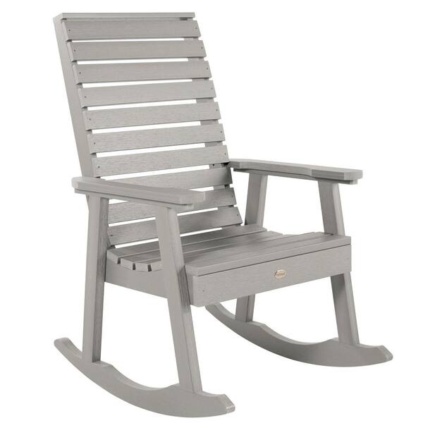 Highwood Weatherly Harbor Gray Recycled Plastic Outdoor Rocking Chair ...
