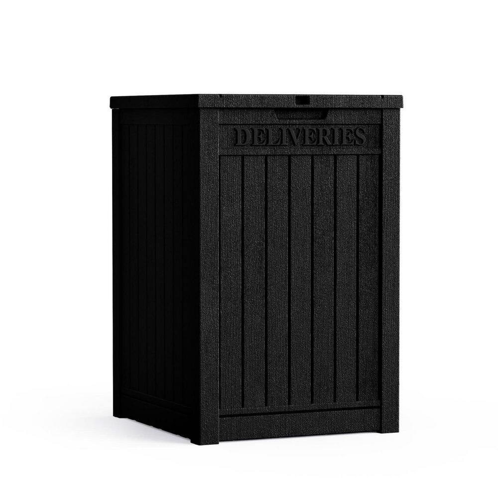 Kadehome 51 Gal. Waterproof Double-Wall Resin Deck Box with Lockable ...