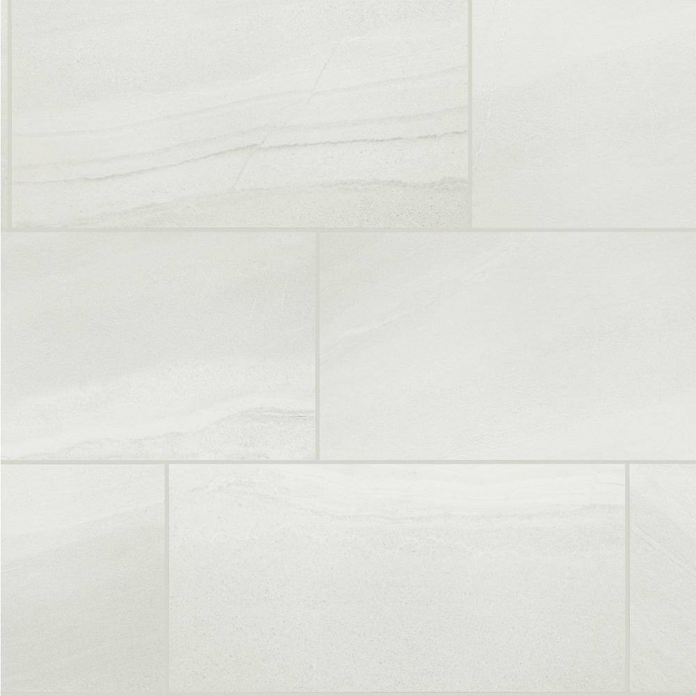 Florida Tile Home Collection Seville White 12 in. x 24 in. Matte ...