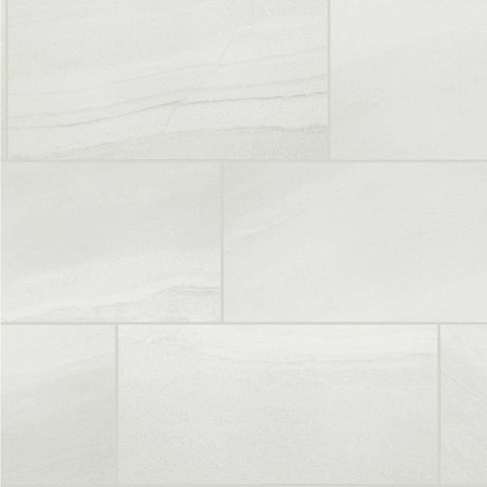Florida Tile Home Collection Seville White 12 in. x 24 in. Matte ...
