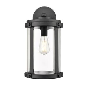 Millennium Lighting Messi 14 in. 1-Light Textured Black Outdoor ...