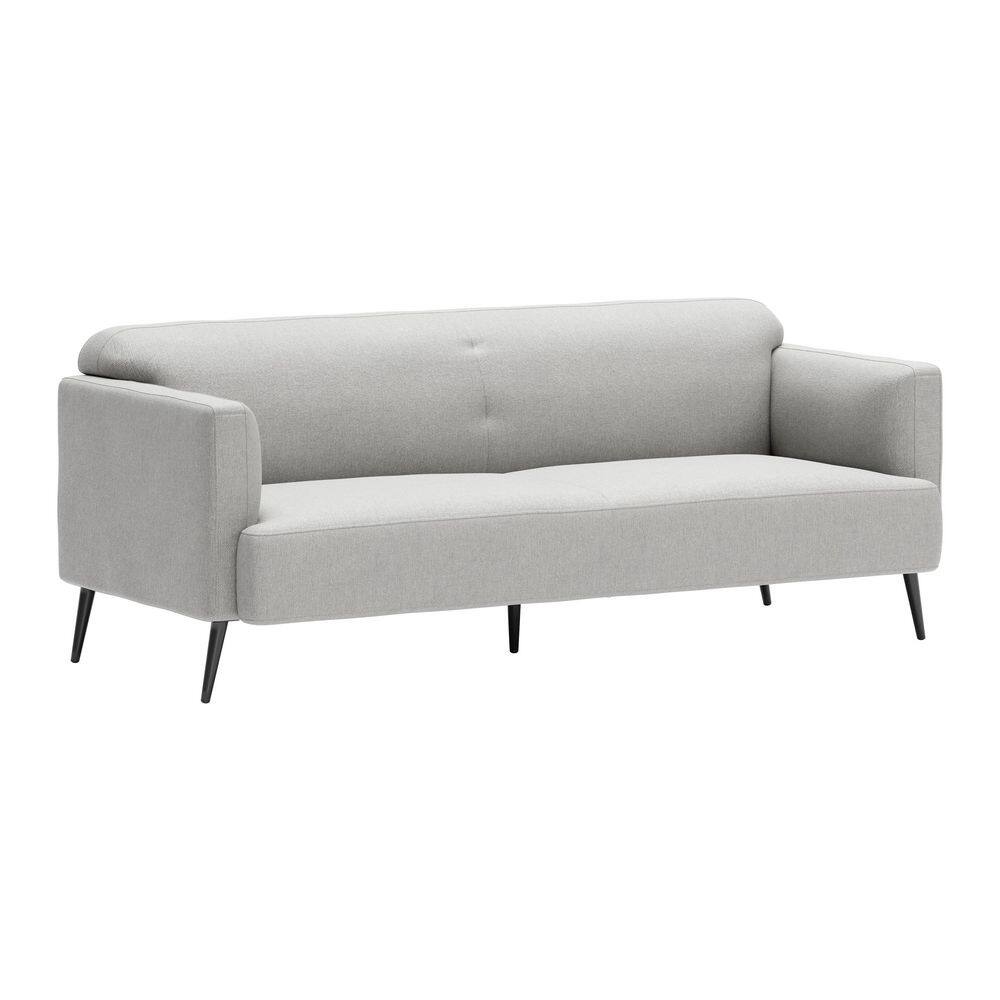 ZUO Amsterdam 80 in. W Straight Arm Polyester modern 3 Seat Rectangle ...