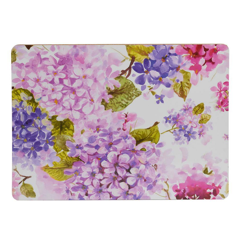 Lintex Hydrangea Cork Placemat 11.5 in. x 15.5 in. (Set of 2) 473678 ...