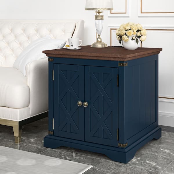 Navy Blue End Table
