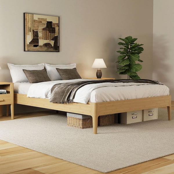 Noble House Serpent Modern Minimalist Brown Bamboo Frame King Size ...