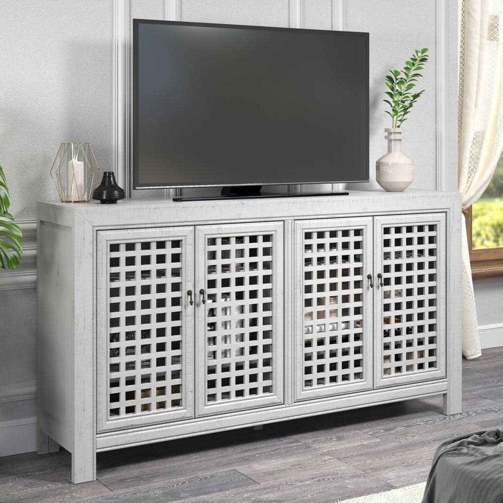 Steve Silver Rio 4 Door Accent Cabinet Grey RI400ACG - The Home Depot