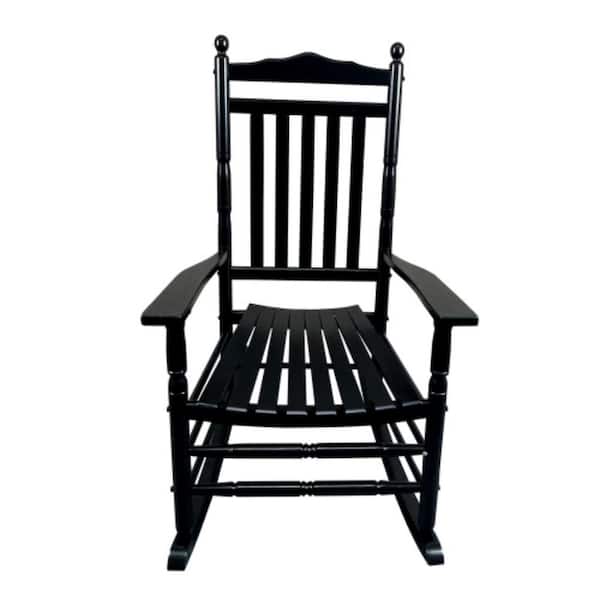 Dracelo Series Frame Black Wood Outdoor Rocking Chair GT-205 - The Home ...