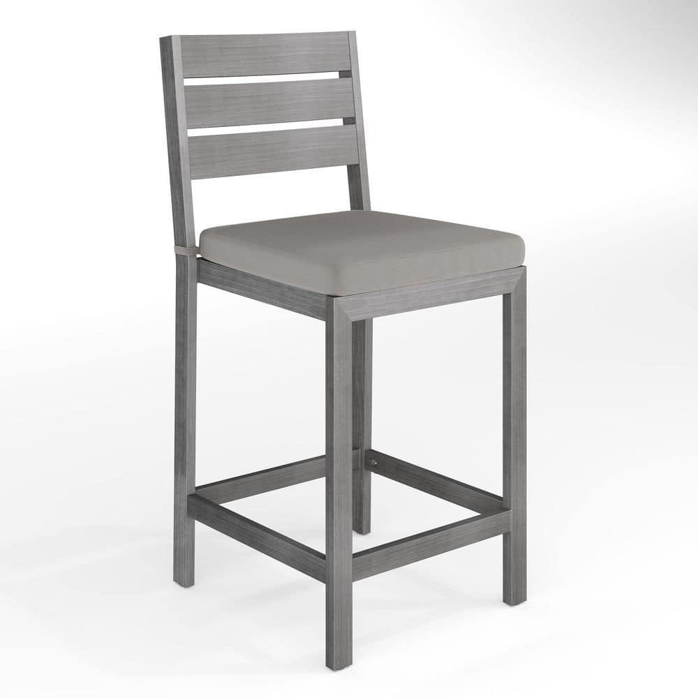 MARTHA STEWART Bedford Aluminum Indoor-Outdoor Patio Bar Stools with ...