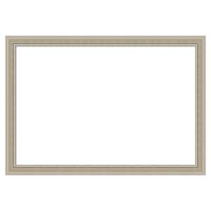 Amanti Art Mezzo Silver 32 in. x 24 in. Wood Framed Dry Erase Magnetic ...