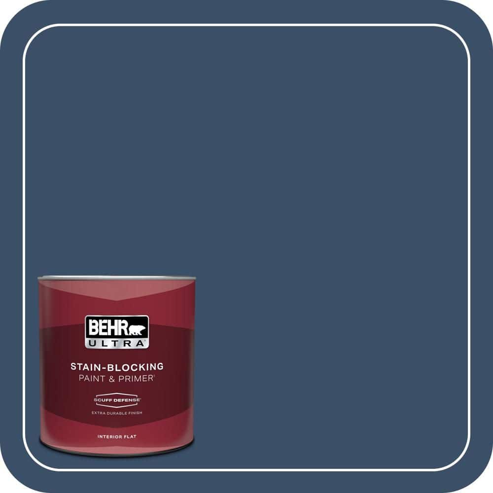 BEHR ULTRA 1 qt. #M510-7 Inked Extra Durable Flat Interior Paint ...