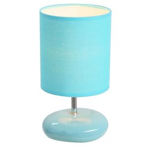 Simple Designs 8.10 in. Blue Mini Ceramic Globe Table Lamp LT2008-BLU ...