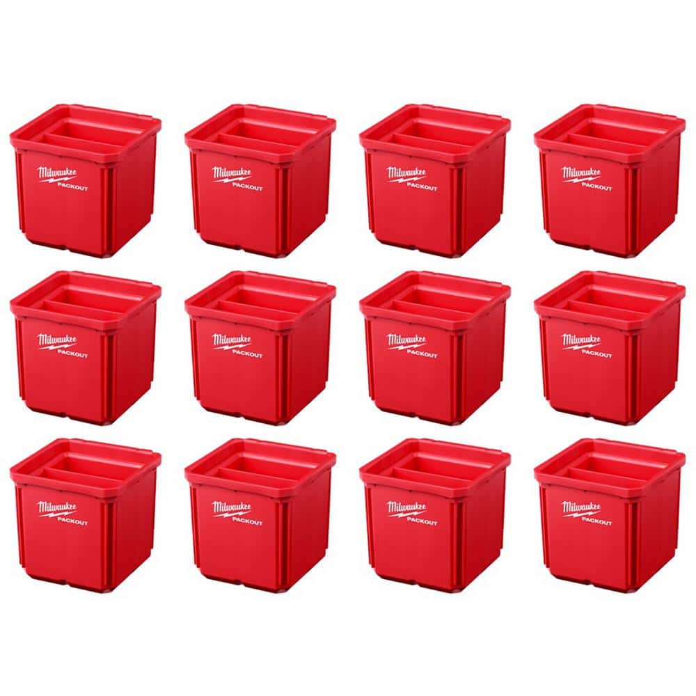 Milwaukee PACKOUT Bin Set (12-Pack) 48-22-8062-6 - The Home Depot