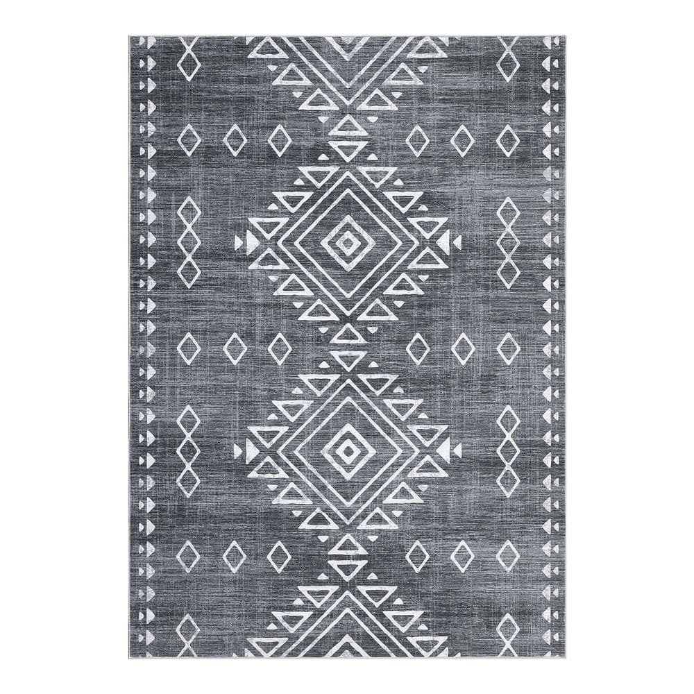 Garvee Gray 10x13ft Geometric Retro Corridor Strip Carpet Tribal Style ...