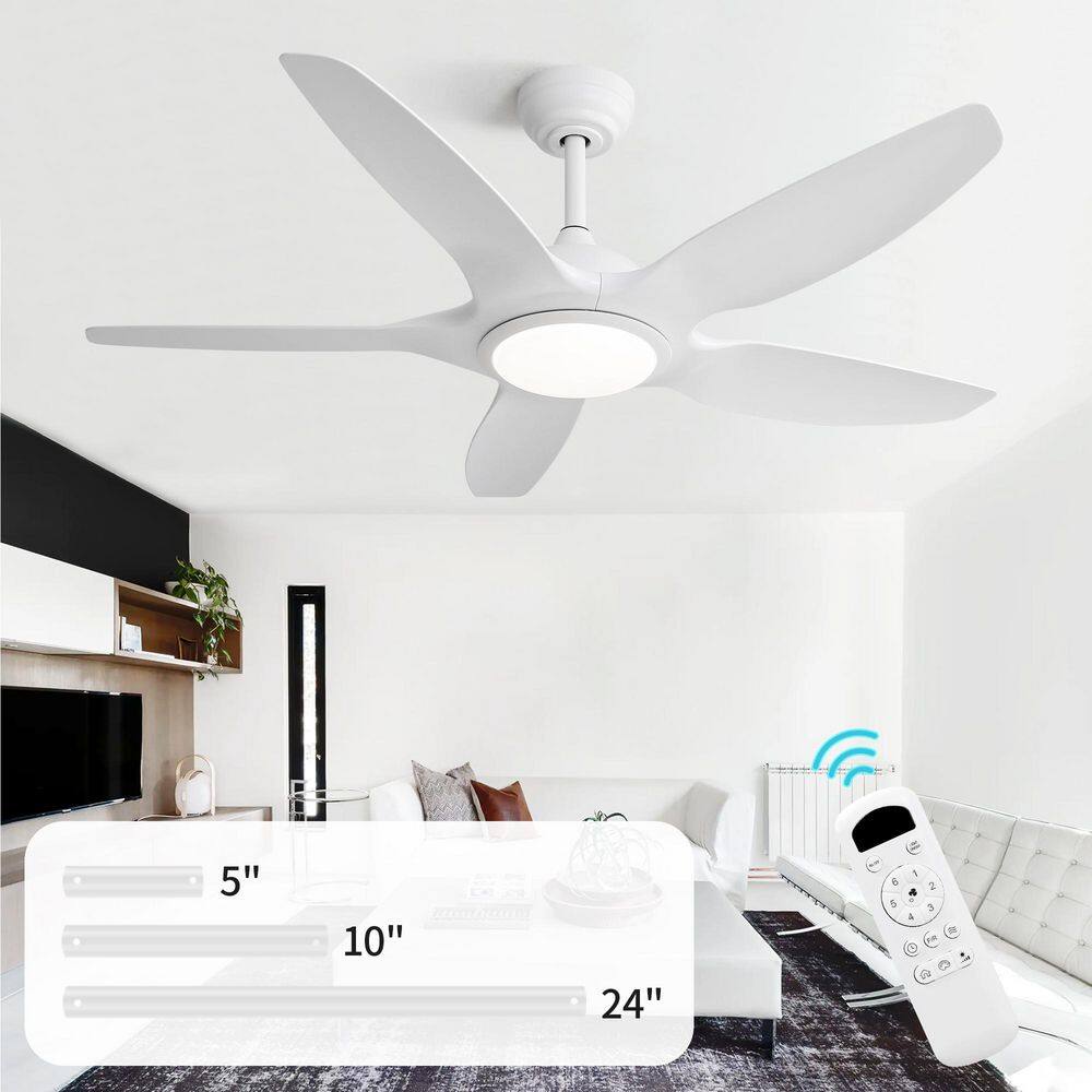 DICI MAll 48 in. Indoor/Outdoor Integrated LED White Ceiling Fan with ...