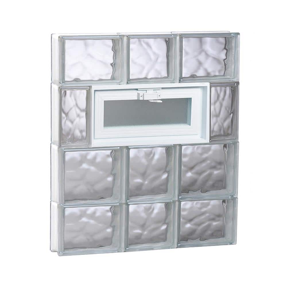 Clearly Secure 21.25 in. x 27 in. x 3.125 in. Frameless Wave Pattern ...