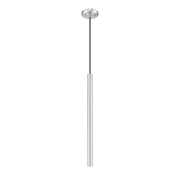 Forest Brushed Nickel 24 in. Integrated LED Pendant Light with Braided ...