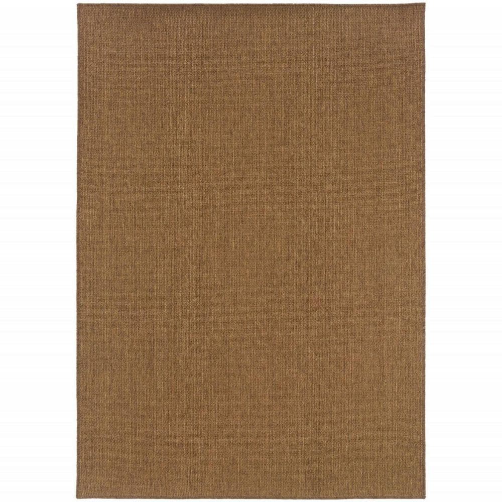 HomeRoots Tan 2 ft. x 4 ft. Loomed Polypropylene Rectangle Indoor ...