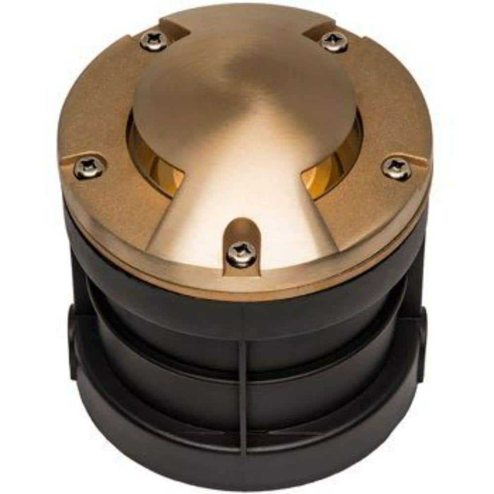 AQLIGHTING Brass Hardwired Weather Resistant Well Light with LED Light ...