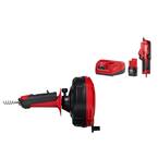Milwaukee TRAP SNAKE 25 ft. Drum Auger with M12 Trap Snake 12-Volt ...