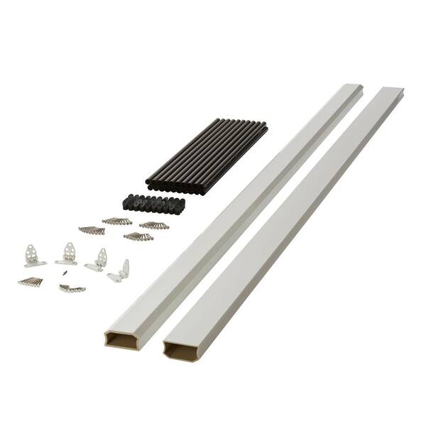 Fiberon ArmorGuard Regency 72 in. x 36 in. White Composite Stair Rail ...