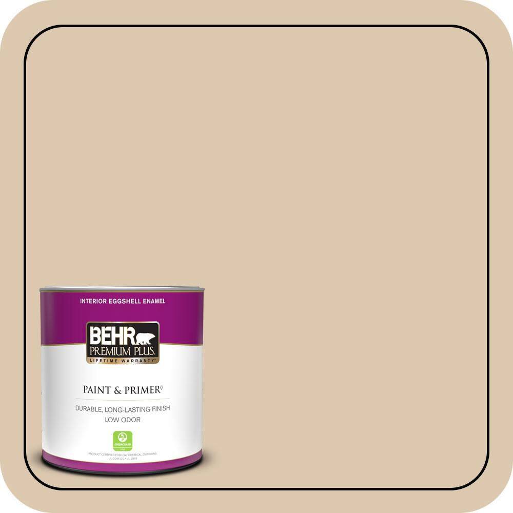 BEHR PREMIUM PLUS 1 qt. #N270-2 Lentil Eggshell Enamel Low Odor ...