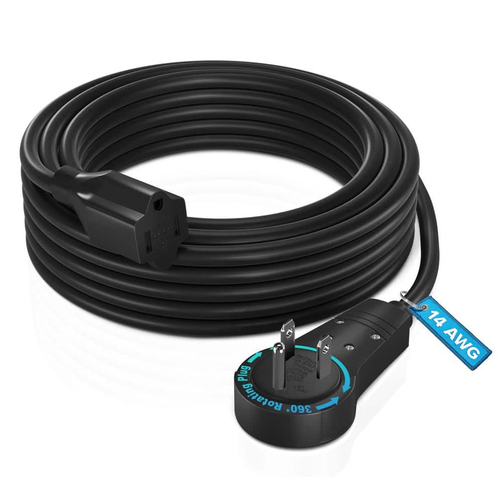 MAXIMM 15 ft. 14/3 Medium/Heavy Duty Indoor Extension Cord with 360 ...