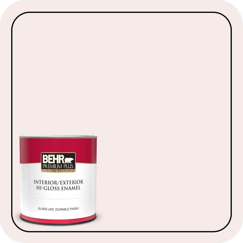BEHR PREMIUM PLUS 1 qt. #PR-W05 Sweet Roses Hi-Gloss Enamel Interior ...
