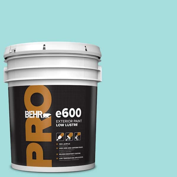 BEHR PRO 5 gal. #500A-3 Aqua Spray Low Luster Exterior Paint PR62005 ...