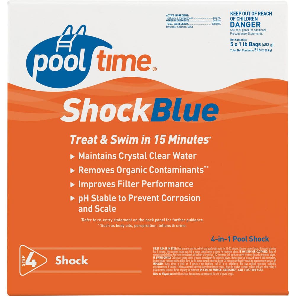 Pool Time 5 lbs. Shock Blue Pool Shock 36501PTM - The Home Depot