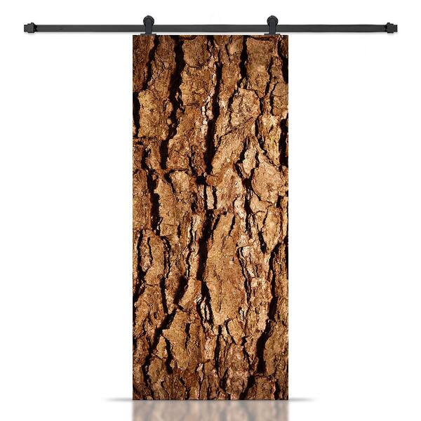 CALHOME 30 in. x 96 in. Artisan Print Series Tree Bark MDF Modern ...