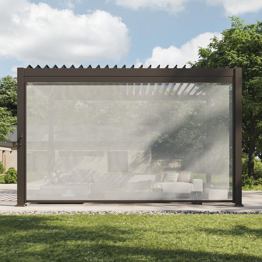 SANLUCE 13 ft. Outdoor Shade Pull Down Privacy Screen for Pergola ...