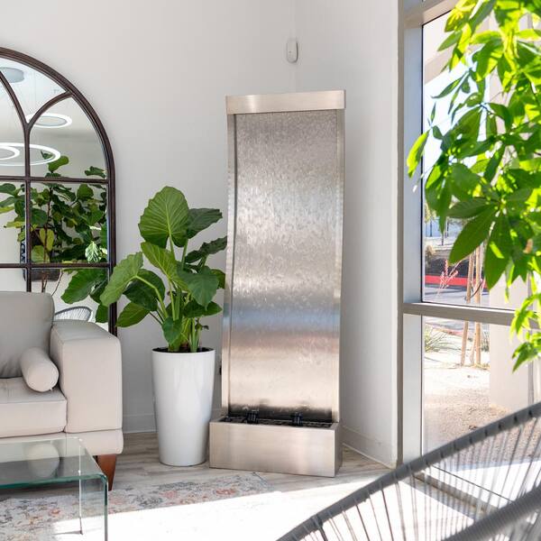 Glass Wall Water Fountain Carthage Glass Stainless Steel Fountain