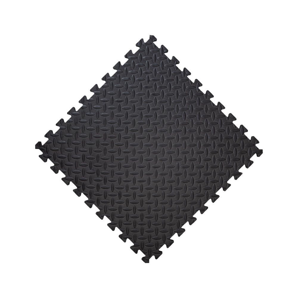 TrafficMaster Black Diamond Plate 24 in. W x 24 in. L x. 43 in. Thick ...