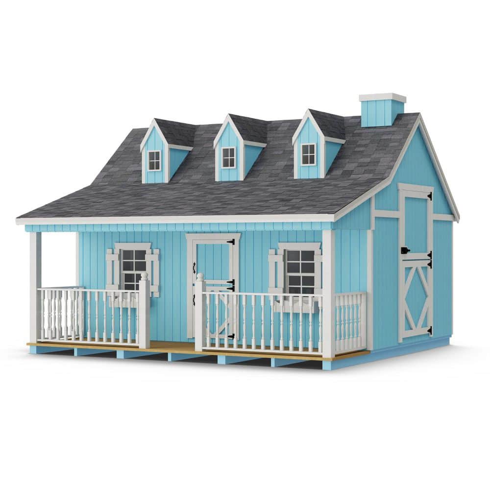 Little Cottage Co. 11 ft. x 12 ft. Pennfield Cottage Outdoor Wood ...