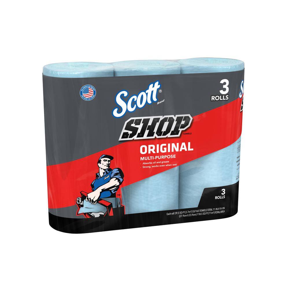 Scott Blue Shop Towel Cleaning Wipes (3-Pack Bundle of 3) 75143 COMBO1 ...