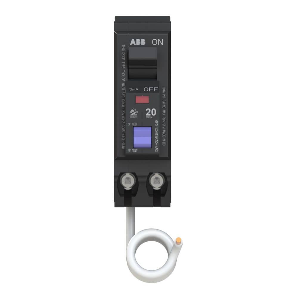 ABB 20 Amp Single-Pole Dual Function Arc Fault/GFCI Breaker ...