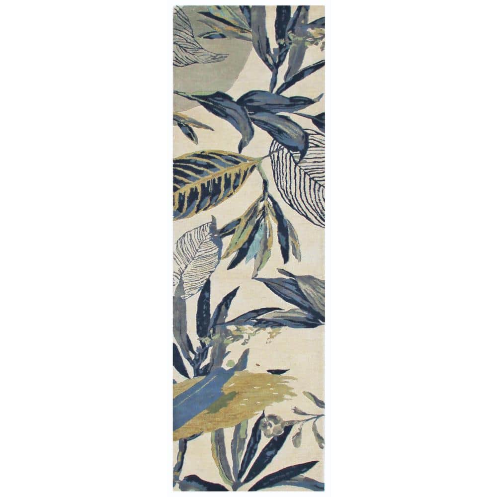 MILLERTON HOME Reva Greige 2 ft. x 10 ft. Bohemian Hand-Tufted Wool ...