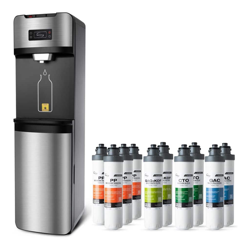 ISPRING Bottle Less Water Cooler Dispenser with 2-Year Extra Filter Set ...