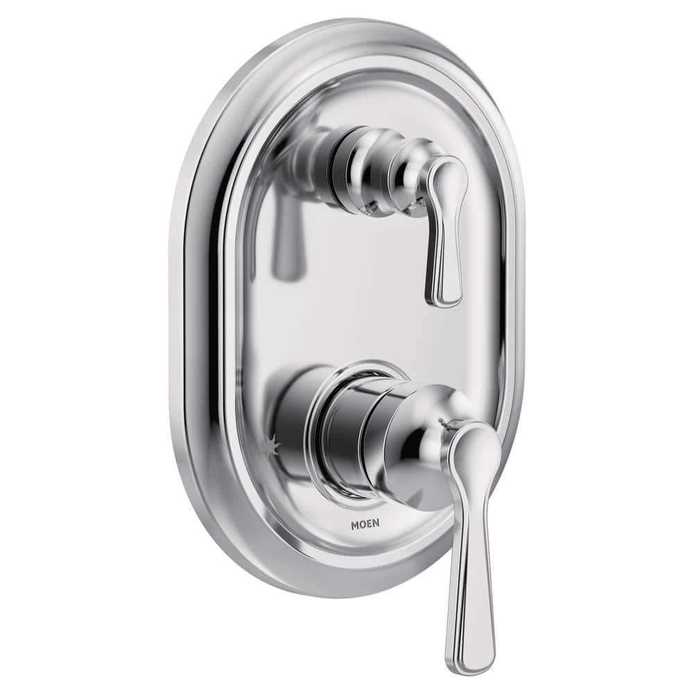 MOEN Traditional M-CORE 3-Series 2-Handle Shower Trim Kit with Integrated Transfer Valve in ...