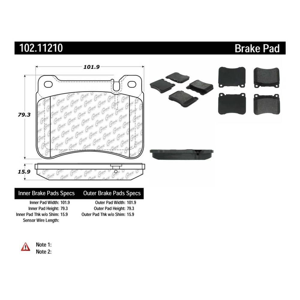 Centric Parts Disc Brake Pad Set 102.11210 - The Home Depot