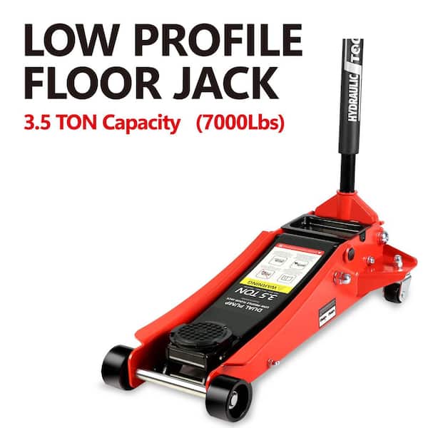 GEARWRENCH 3-1/2-Ton Low Profile Floor Jack with Dual Piston Quick Lift ...