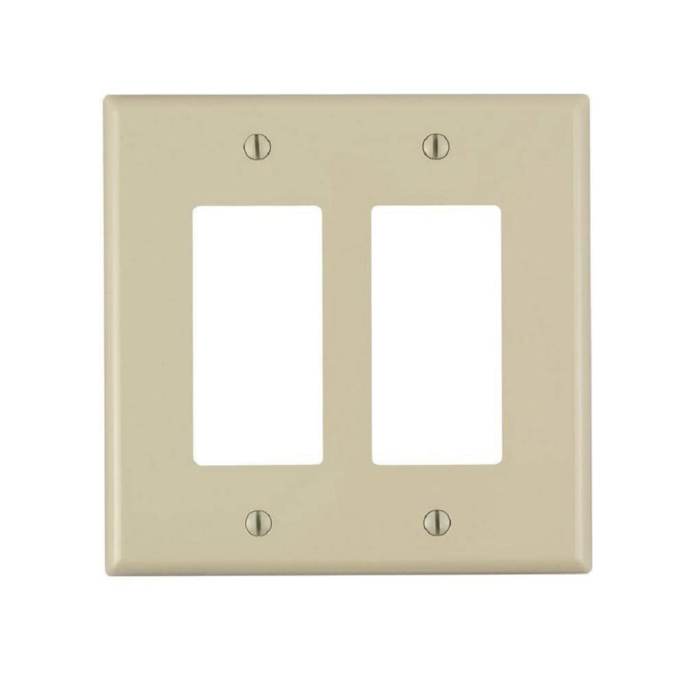 Leviton Ivory 2-Gang Duplex Outlet Wall Plate (1-Pack) PJ262-I - The ...