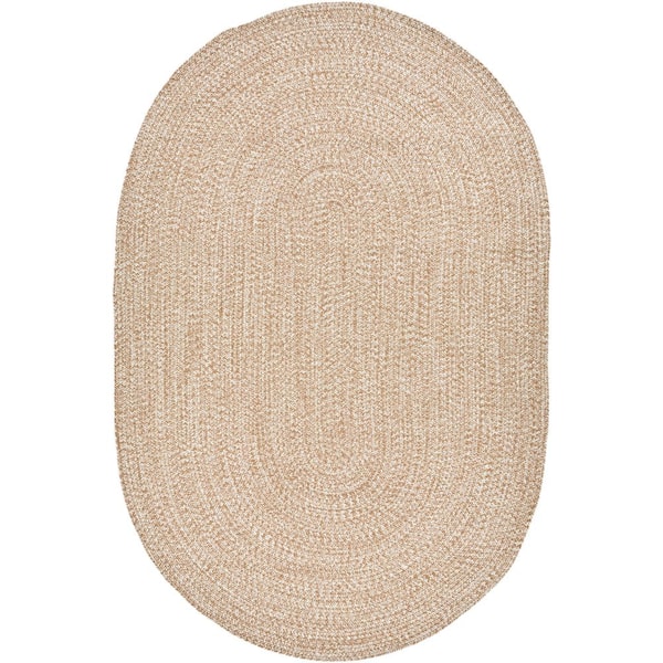 Livabliss Tamar Camel 6 ft. x 9 ft. Oval Indoor/Outdoor Area Rug ...