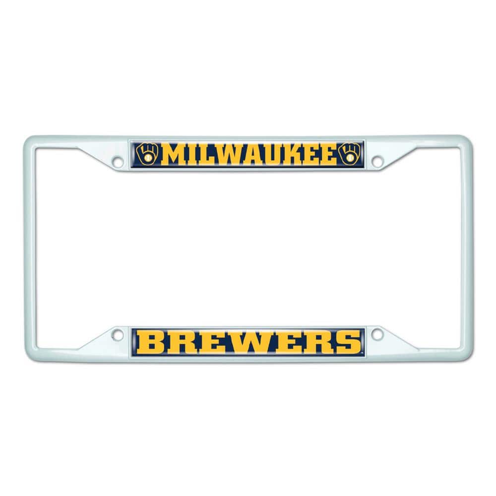 FANMATS Universal Fit MLB - Milwaukee Brewers License Plate Frame ...