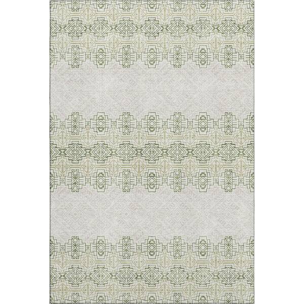 Addison Rugs Mayfield Premium Machine Washable Abstract AMF970 Green 8 ...